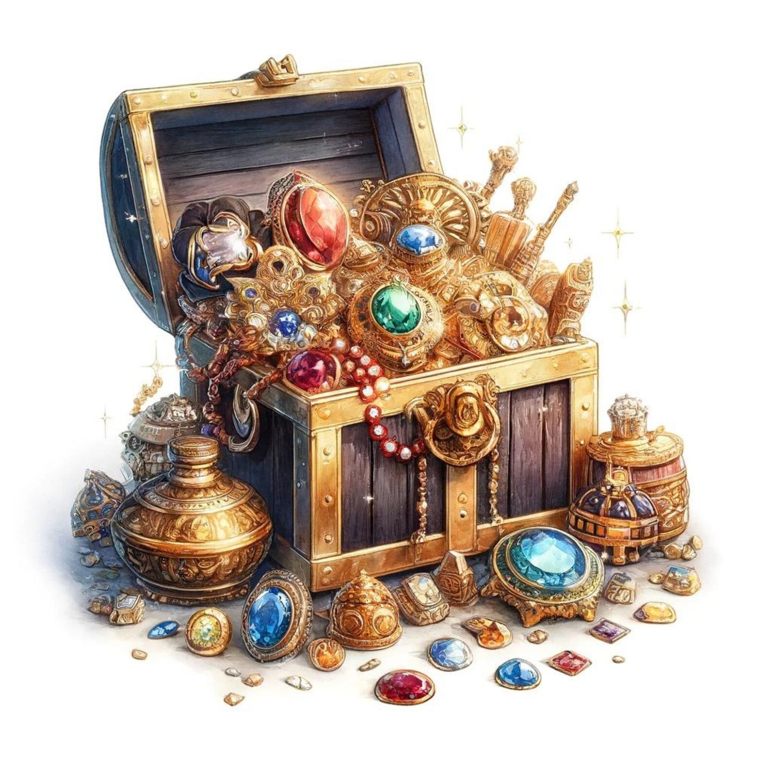 10 Pirate Treasure Clipart Vintage Scrapbook Digital Ephemera Journal ...