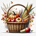 Autumn Harvest Watercolor Clipart Bundle, Digital Crafting, Vintage ...