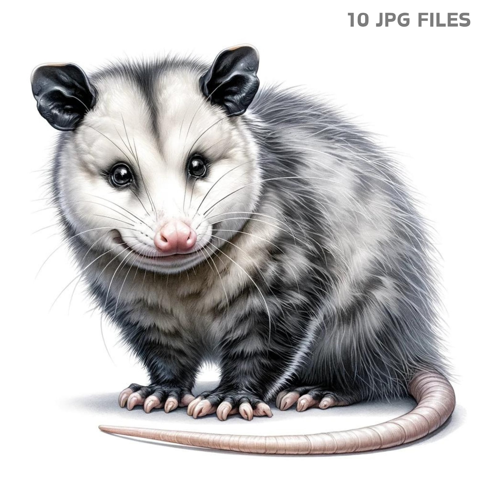 Cute Opossum Clip Art for DIY Projects, Stickers, Instant Download ...