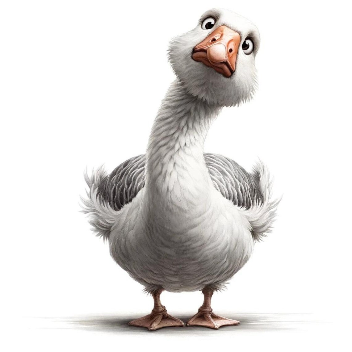 Silly Goose Clipart, Funny Bird Stickers for Digital Projects, Farm ...