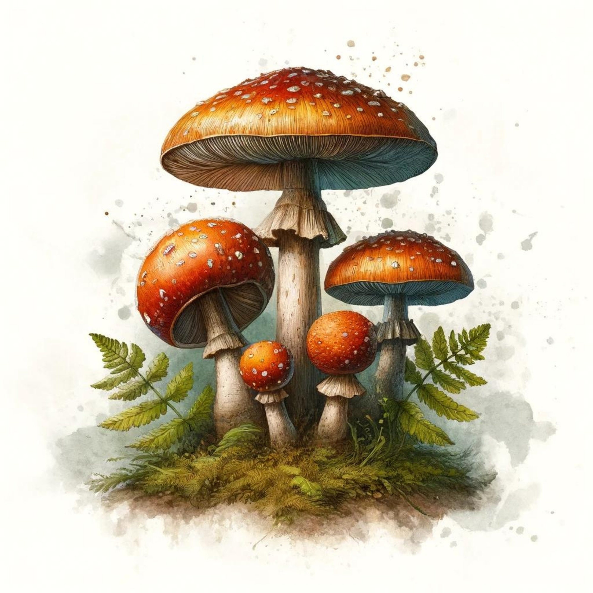 Autumn Mushrooms Clipart, Thanksgiving Clipart Set: Autumn Mushrooms ...