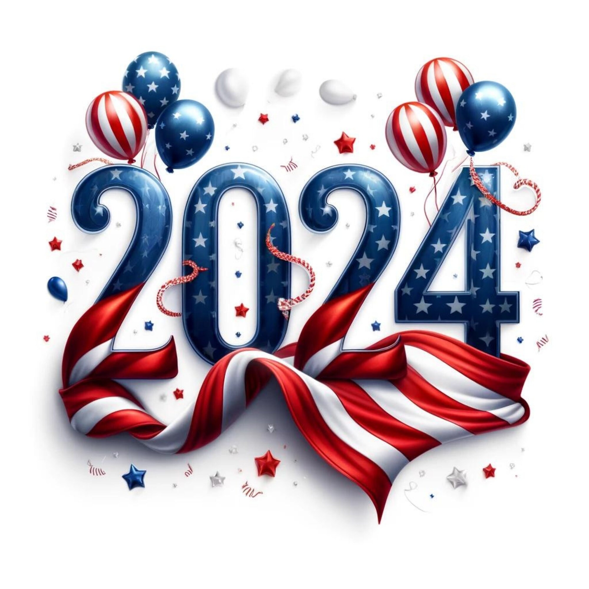 Vote 2024 Clipart Set, Instant Download, Commercial Use, Red White and ...