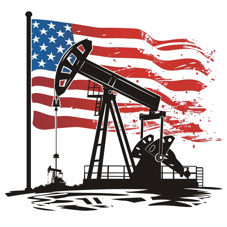 8 Oilfield Clipart, Offshore Oil Rig, Digital Background Download ...