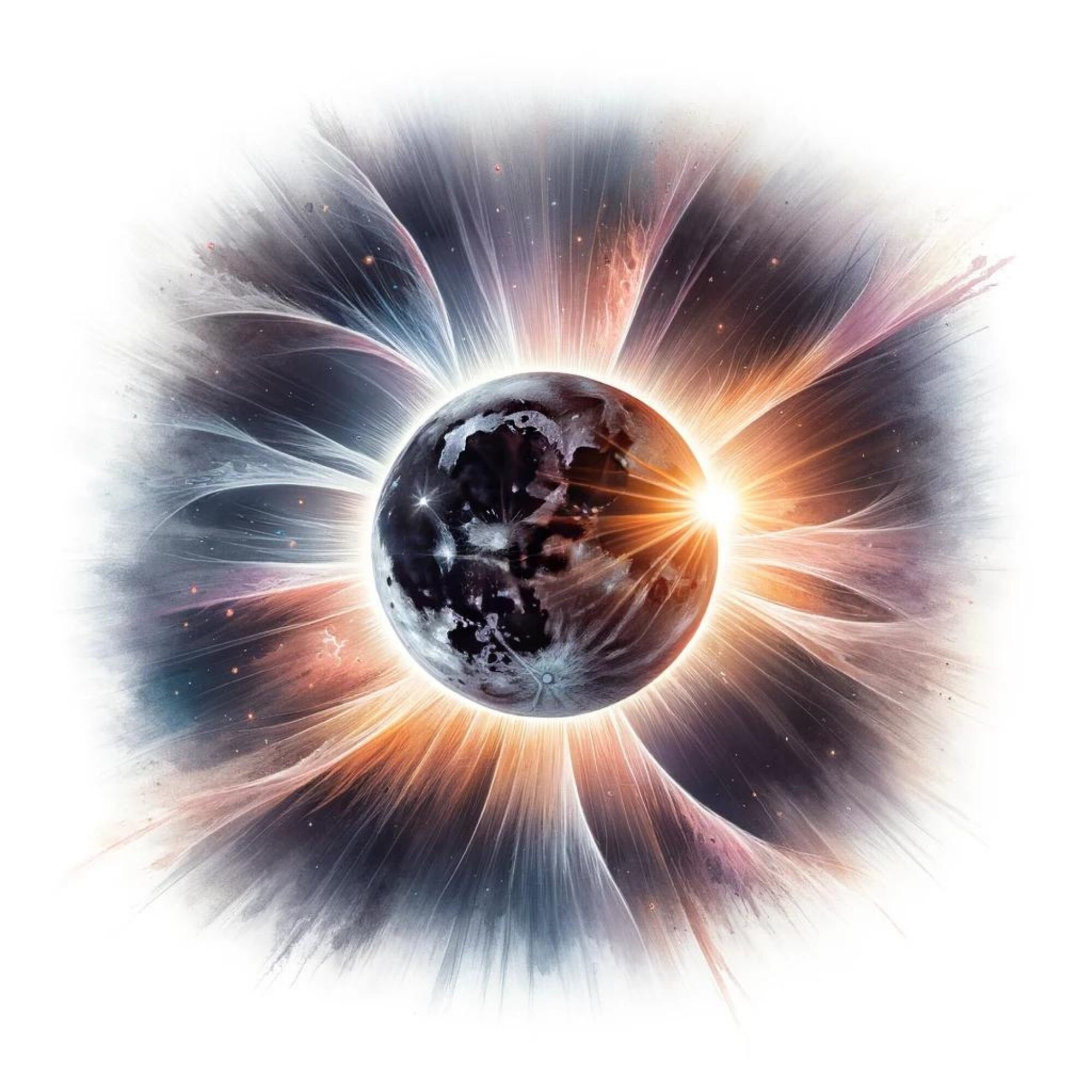 Total Solar Eclipse Clipart, Commercial Use, Paper Crafts, Digital ...