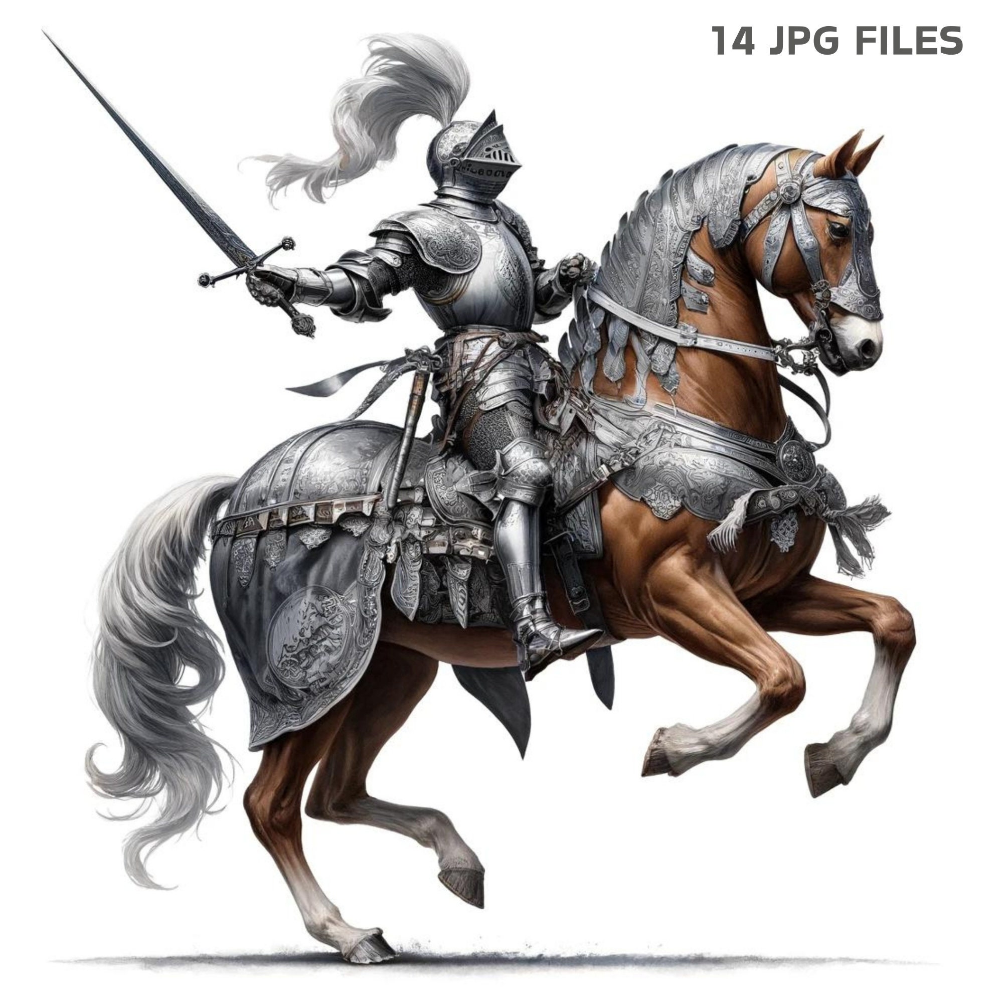 Medieval Knights Clipart for Digital Crafting & Paper Crafts ...