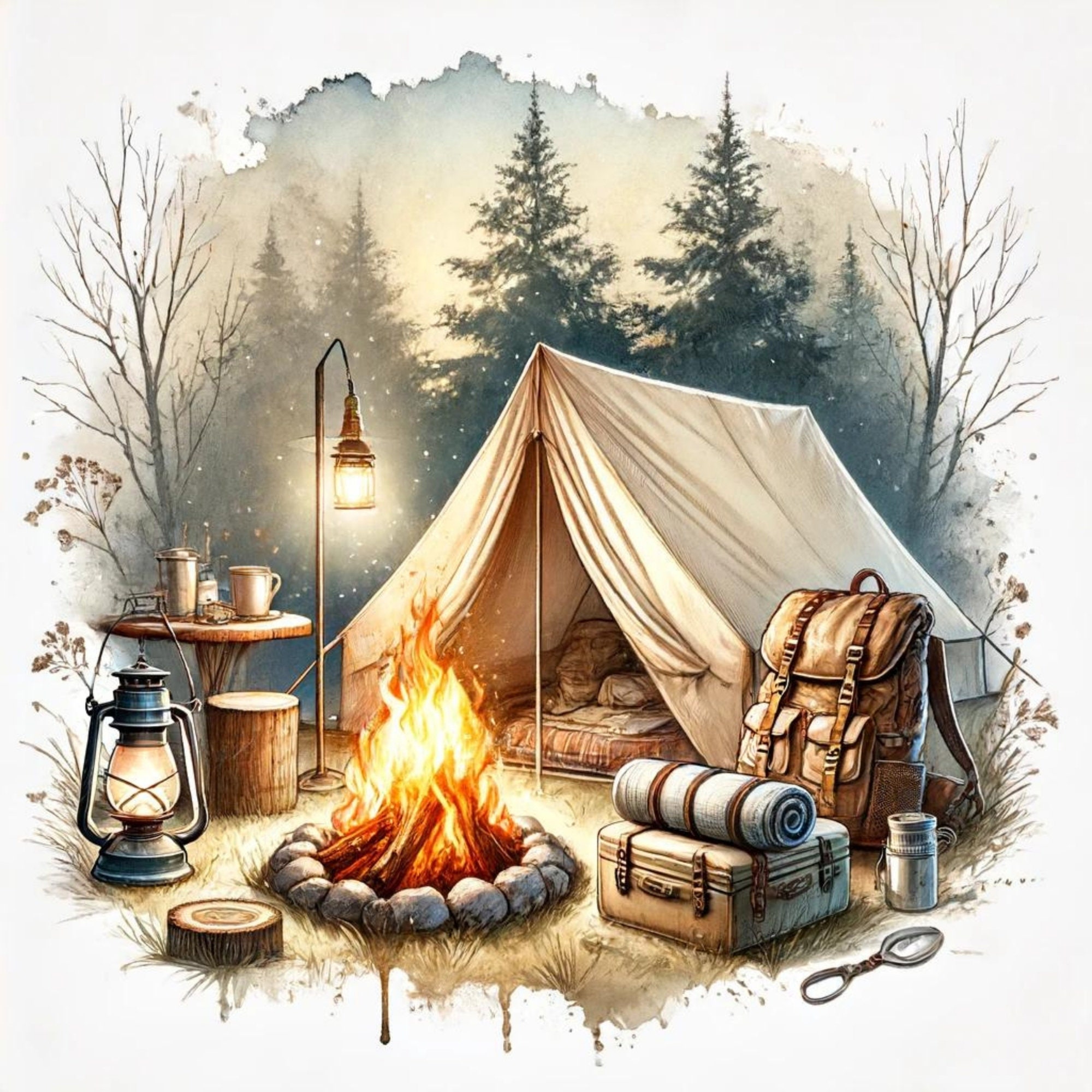 Camping Clipart Collection, Happy Camper Images for Summer Memories ...
