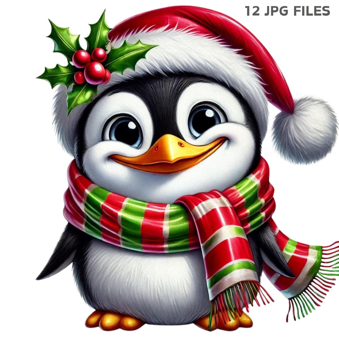 Christmas Penguins Clipart, Instant Download, Winter Wonderland ...