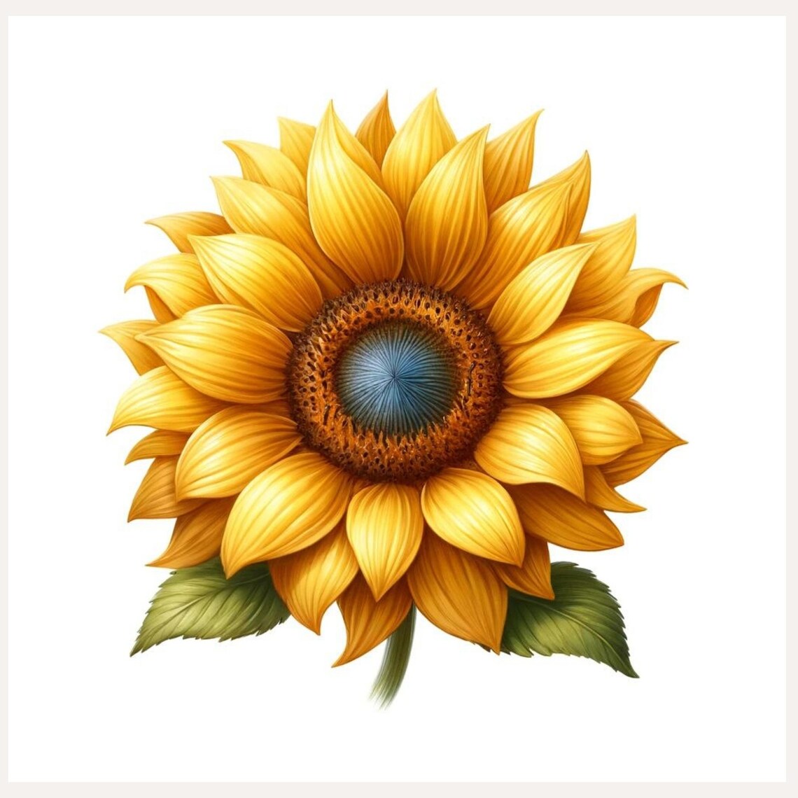 Watercolor Sunflower Clipart Set, Instant Download, Digital Crafting ...