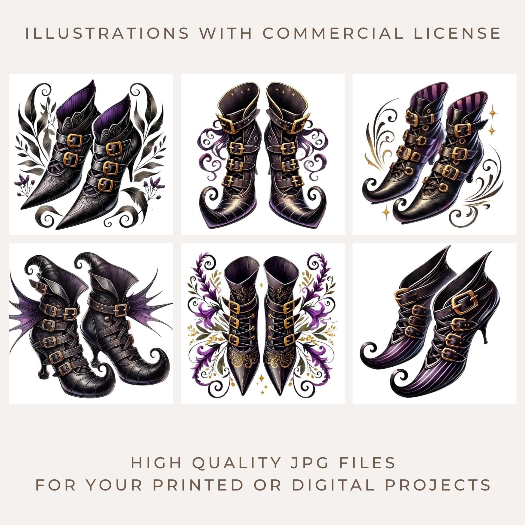 Magical Halloween Clipart Bundle, Watercolor Clipart Images, Witch's ...