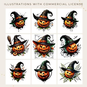 Spooky Jack-o'lantern Clipart Bundle, Halloween Junk Journal, Digital ...