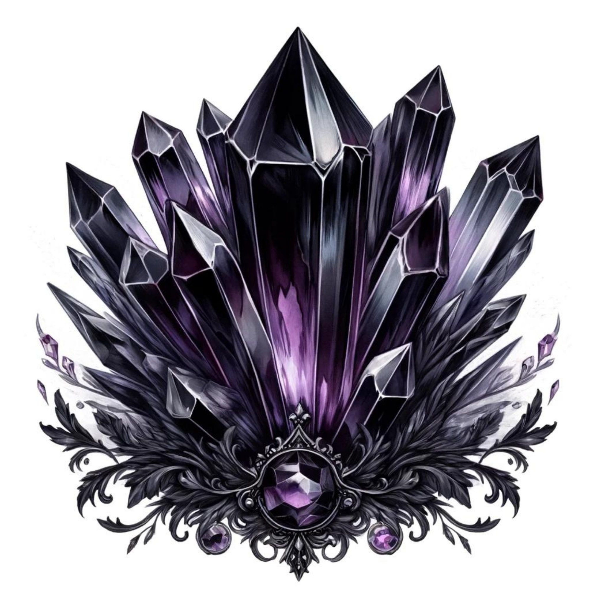 Instant Download Gothic Crystal Clipart Set for Paper Crafts & Collage ...