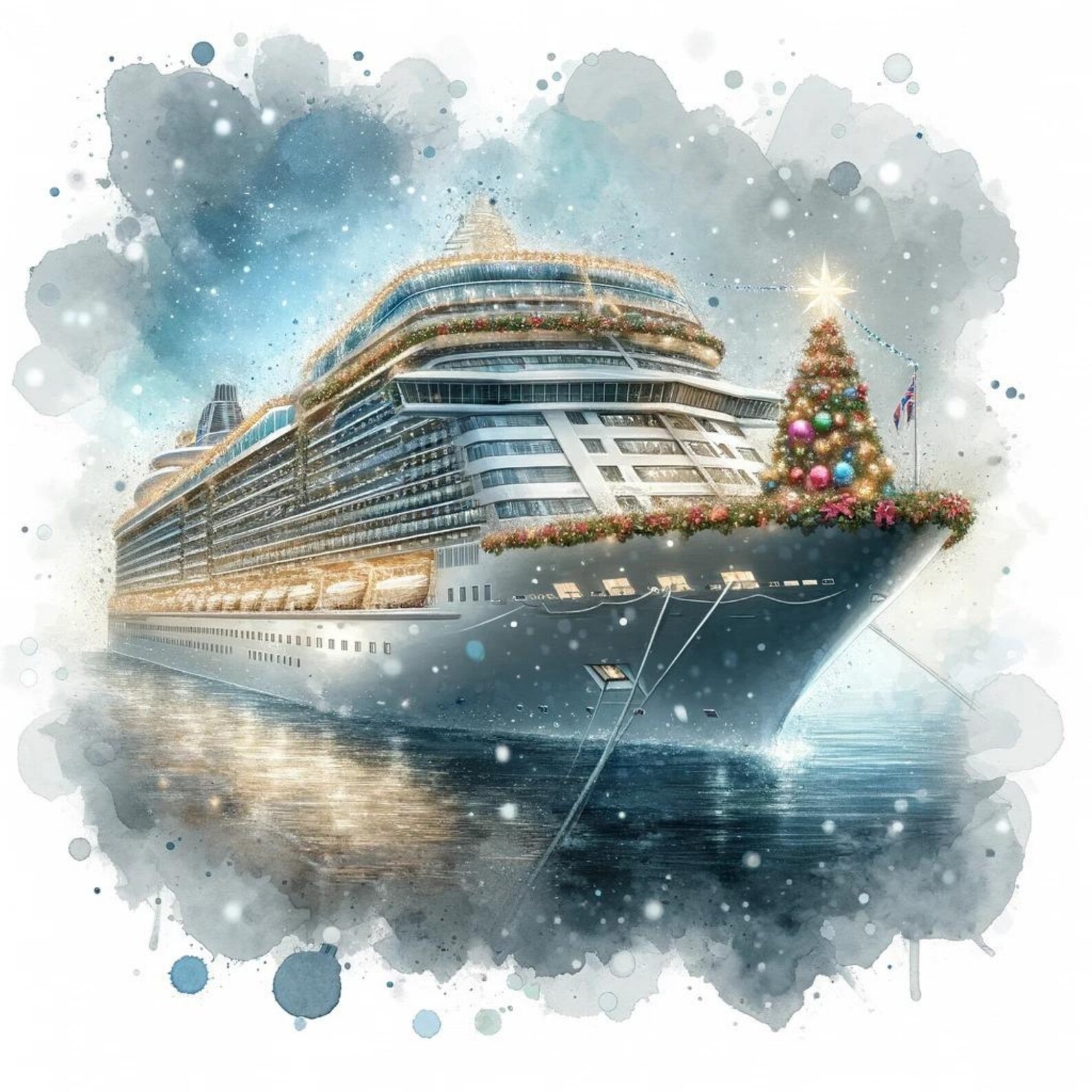 Christmas Cruise Ship Clipart Bundle Instant Download for Creative ...