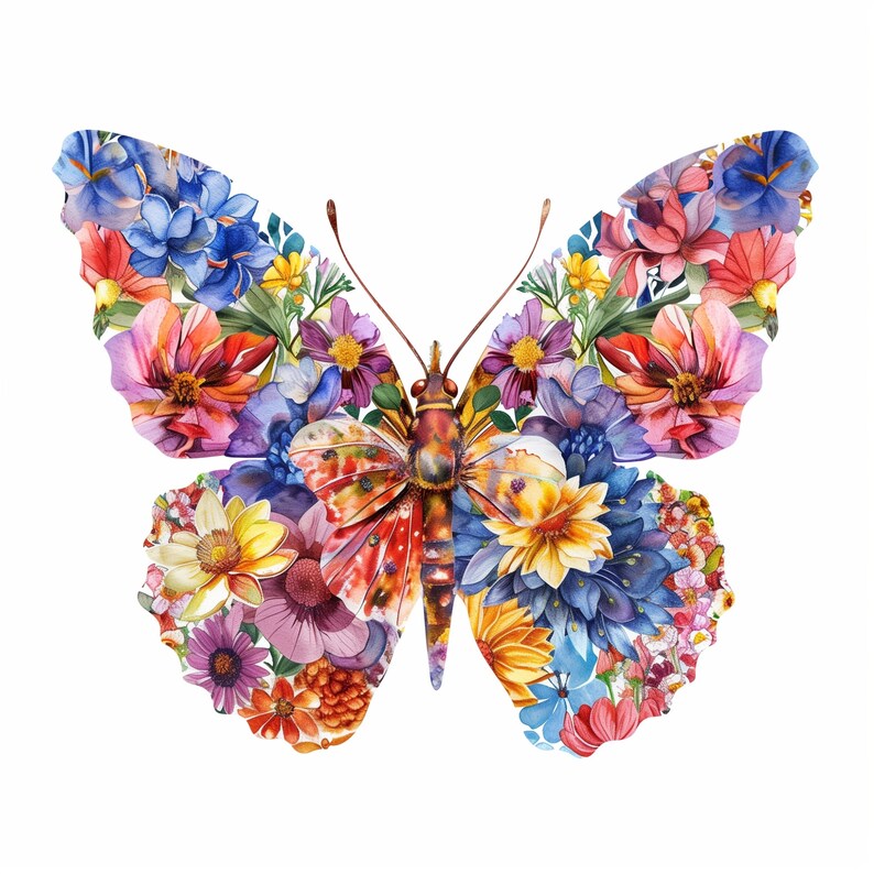 12 Spring Butterfly Clipart Set for Crafting and Digital Projects ...