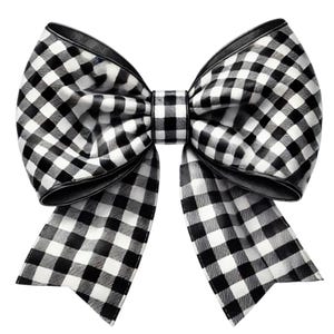 Checkered Coquette Bow Clipart, Black & White Watercolor Bow for Dark ...