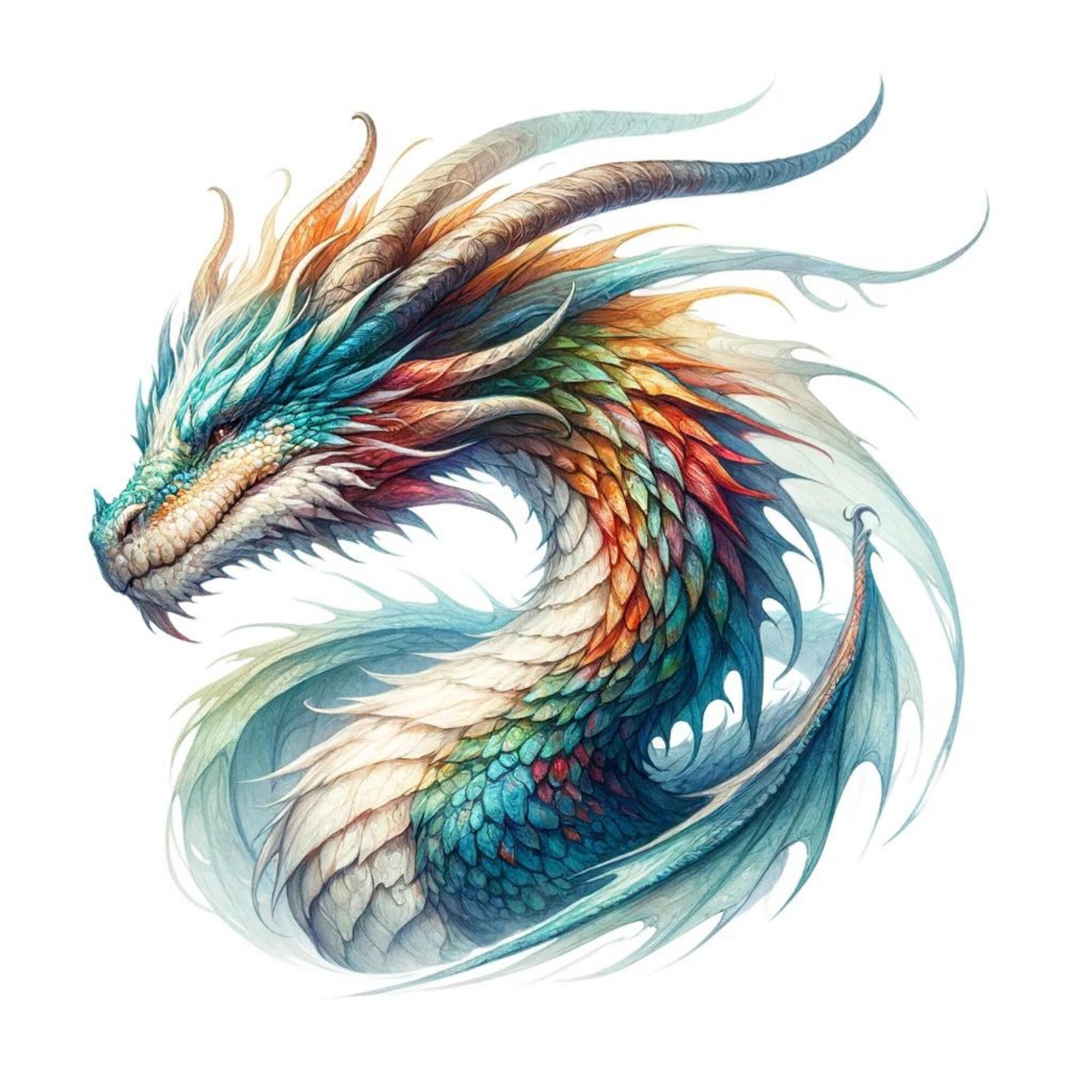 Digital Dragon Clipart for Paper Crafts Instant Download, Commercial ...