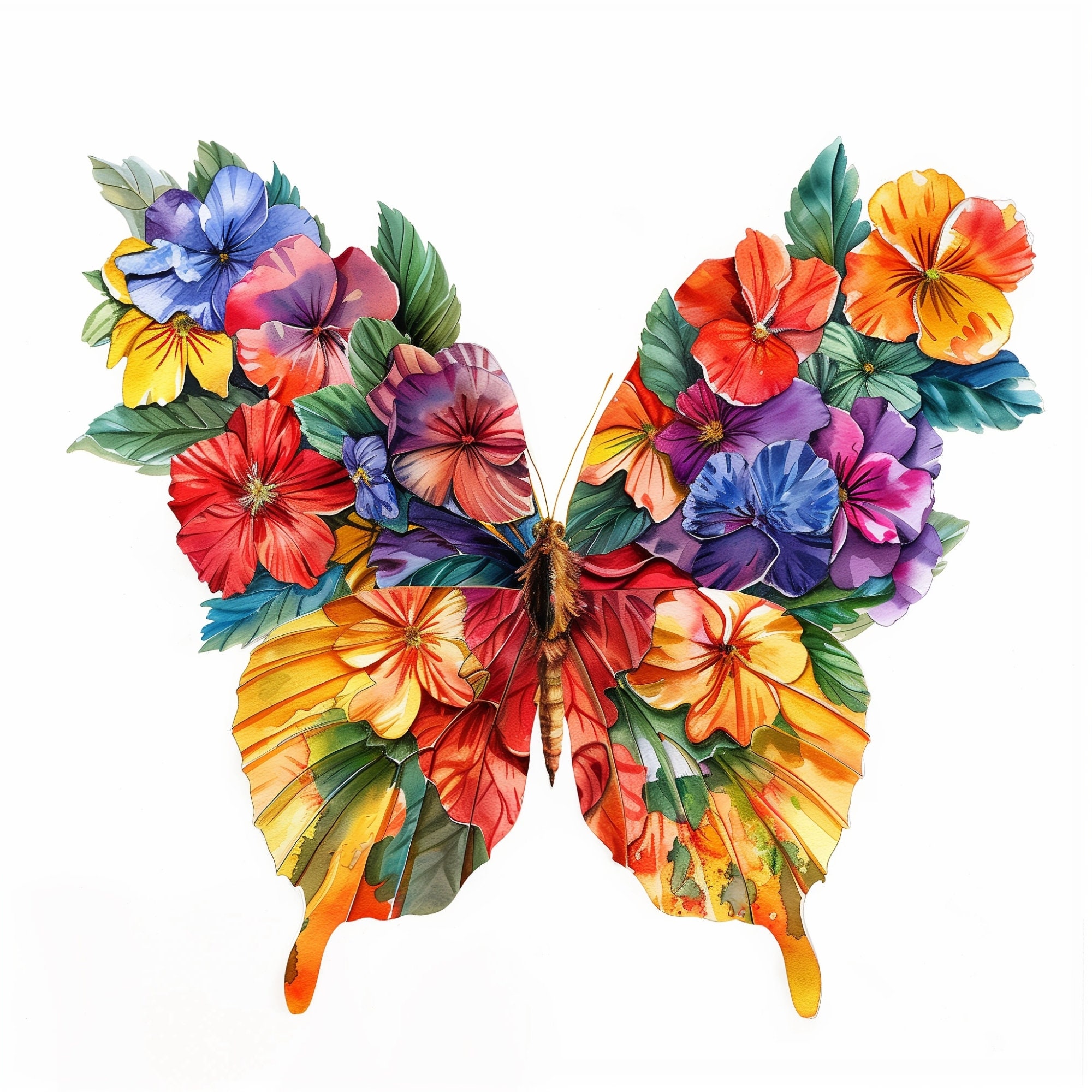 12 Spring Butterfly Clipart Set for Crafting and Digital Projects ...