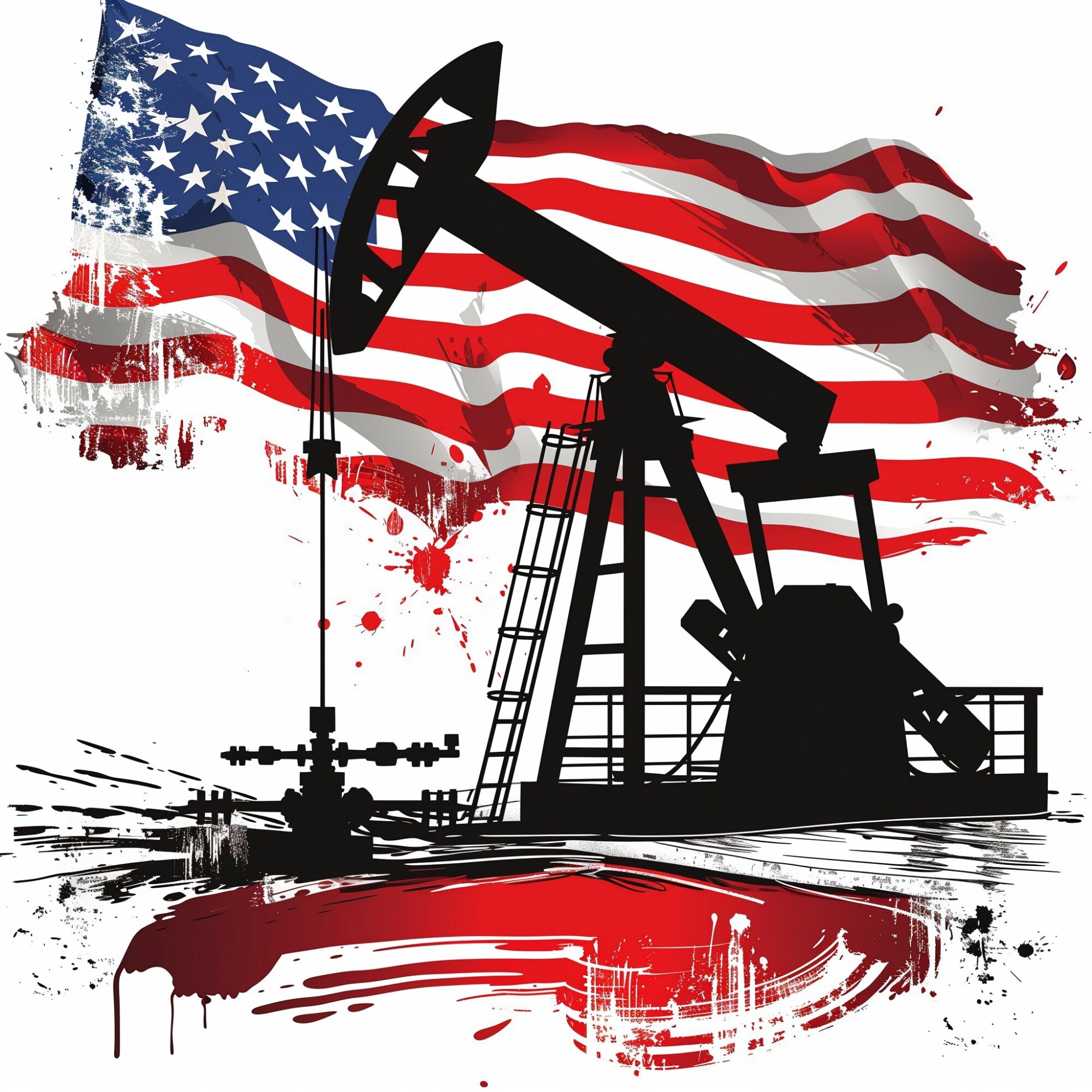 8 Oilfield Clipart, Offshore Oil Rig, Digital Background Download ...