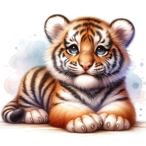 Cute Tigers Collage Images for Commercial Use, Jungle Nursery Decor ...