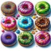 Vibrant Donut Digital Clipart Set for Cute Dessert Designs, Commercial ...