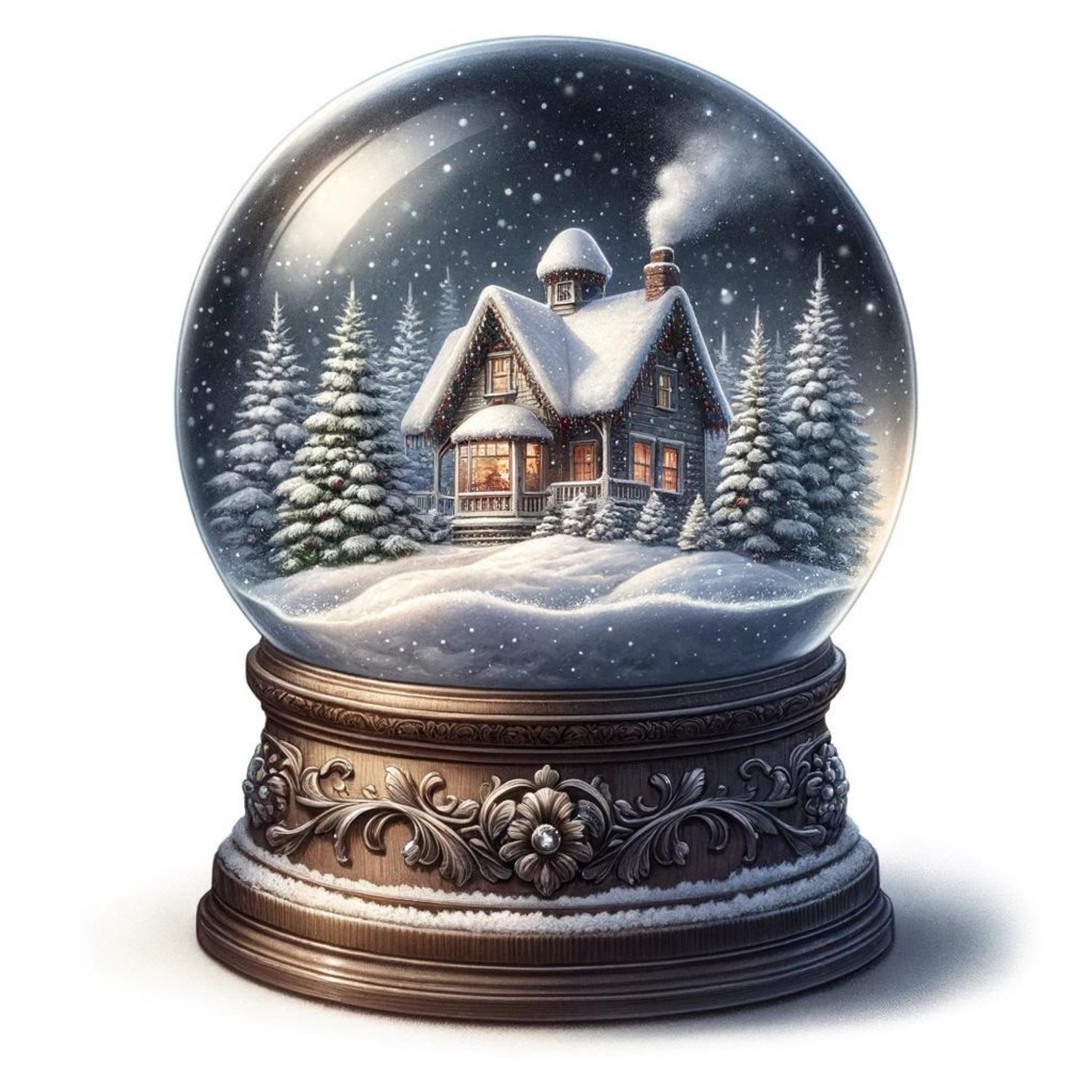Snow Globe Clipart, Winter Clipart, Merry Christmas Printables, Winter ...