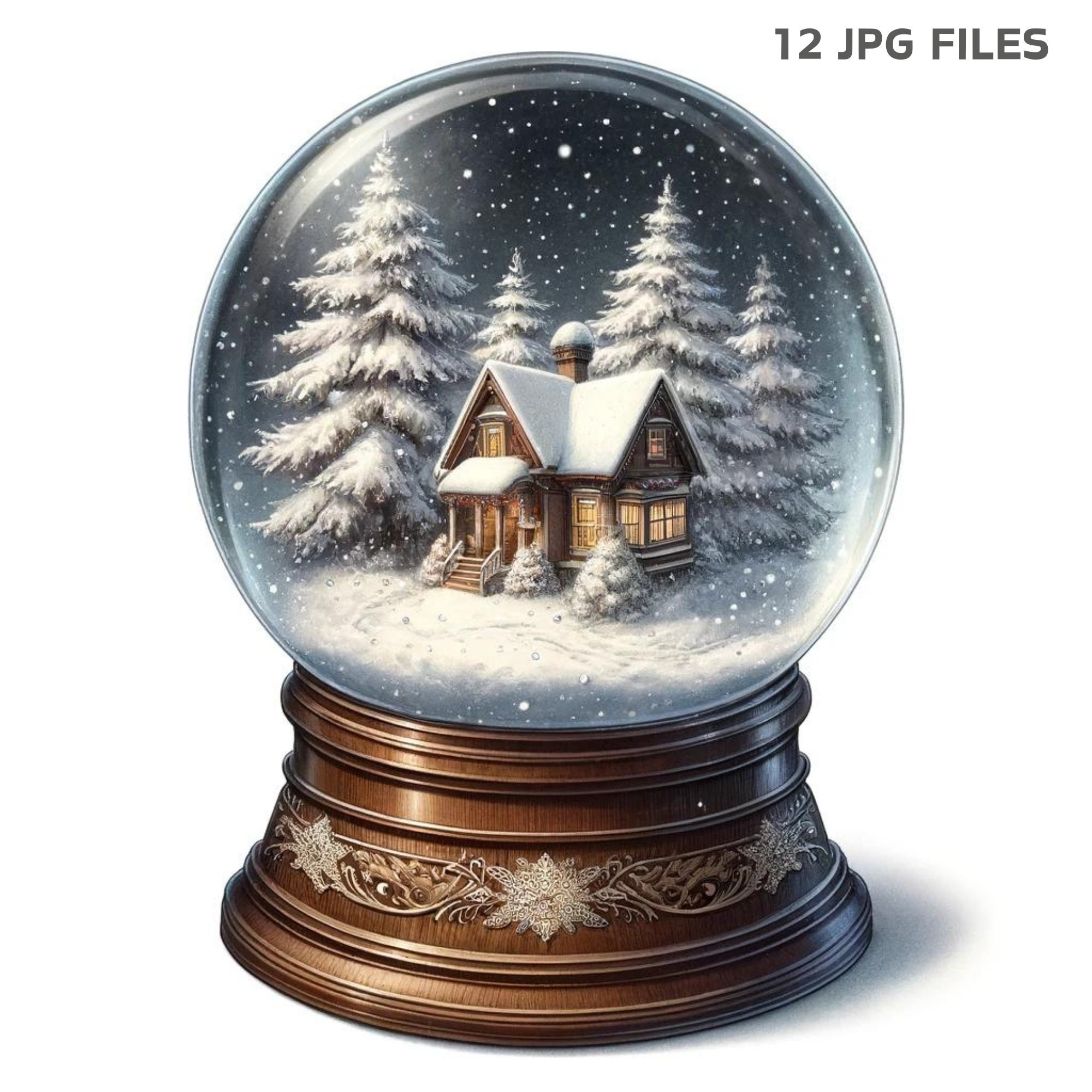Snow Globe Clipart, Winter Clipart, Merry Christmas Printables, Winter ...