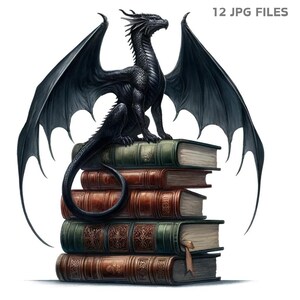 Watercolor Dragon Art and Book Clipart, Commercial Use Collage Images ...