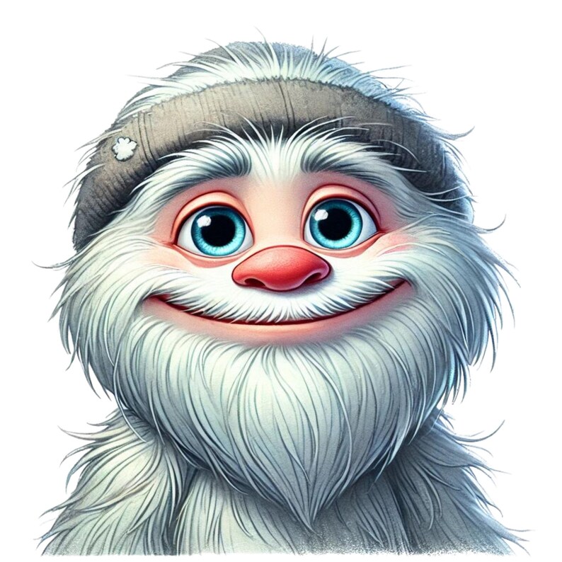 Funny Yeti, Monster Clipart Set, Digital Crafting, Junk Journal, High ...