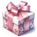 Pink Wrapped Present Clipart Bundle for Digital Crafting, Watercolor ...