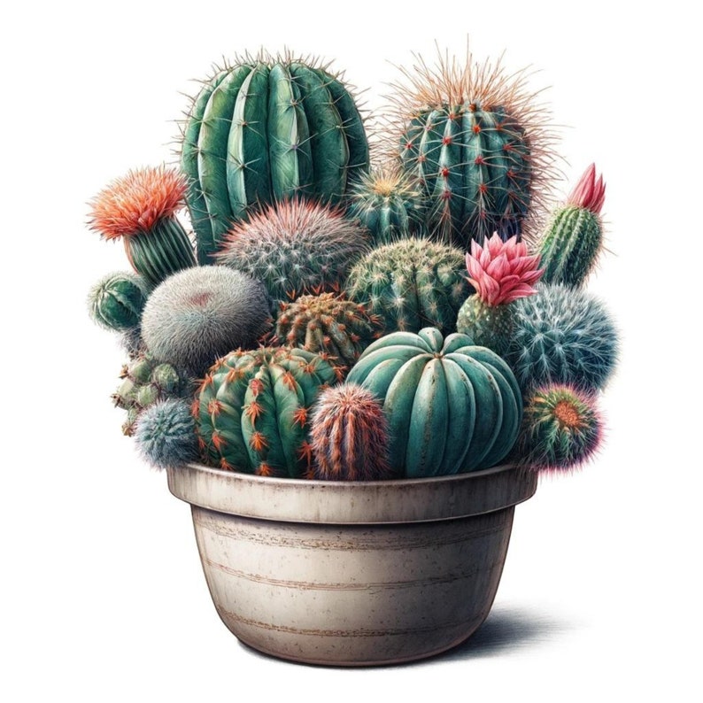 Potted Cactus Clipart Designs for DIY Crafting Projects, Cactus ...