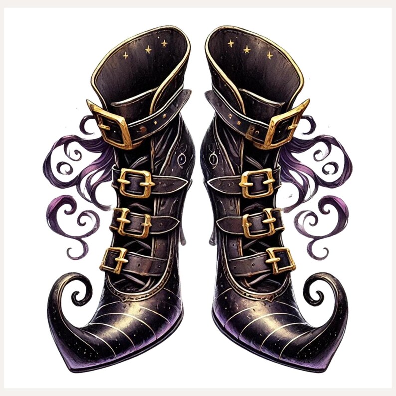 Magical Halloween Clipart Bundle, Watercolor Clipart Images, Witch's ...