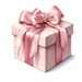 Pink Wrapped Present Clipart Bundle for Digital Crafting, Watercolor ...