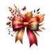 Coquette Bow Fall Bundle, Digital Download, Autumn Watercolor Clipart ...