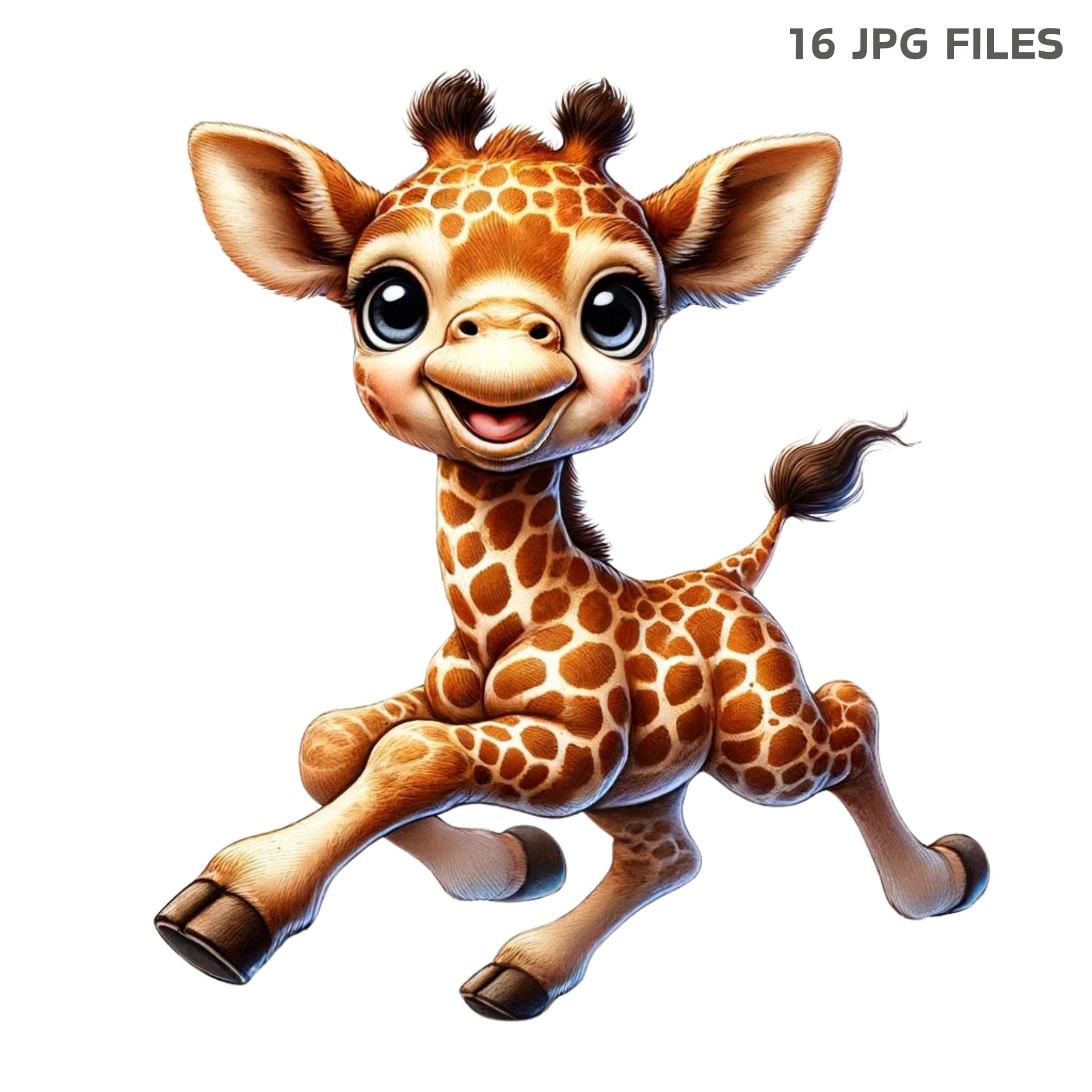 Watercolor Giraffe Clipart Bundle, Digital Crafting Scrapbook Images ...