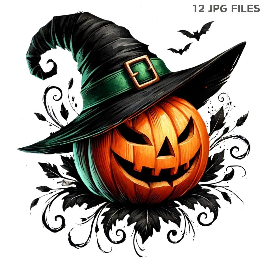 Spooky Jack-o'lantern Clipart Bundle, Halloween Junk Journal, Digital ...