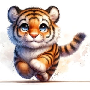 Cute Tigers Collage Images for Commercial Use, Jungle Nursery Decor ...