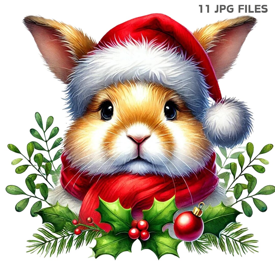 Funny Rabbit Clipart, Digital Download for Junk Journals and Holiday ...