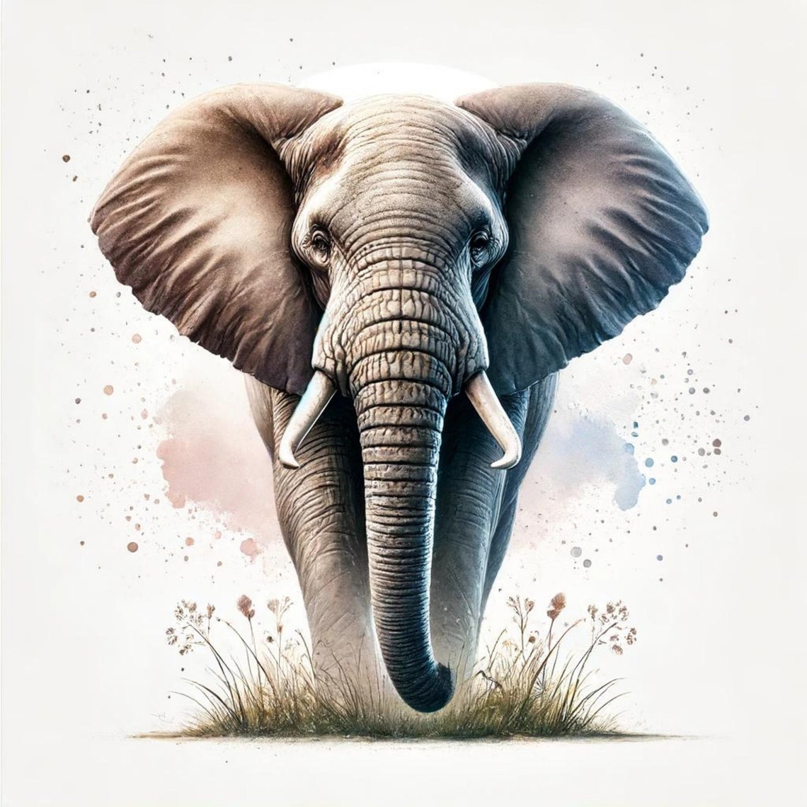 Watercolor Elephant Clipart Set for Digital Crafting & Junk Journal ...