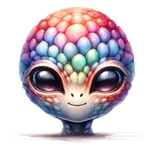 12 Funny Alien Head Clipart, Digital Downloads for Crafting Projects ...