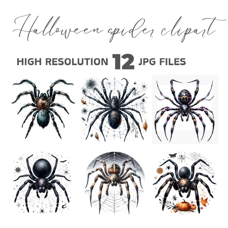 Spooky Spider Web Digital Art Print, Halloween Drawings Junk Journal ...