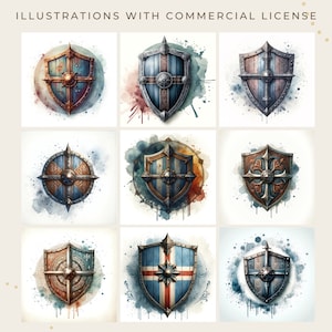 Medieval Shield Designs for Scrapbooking and Decor, Wheel of Time ...