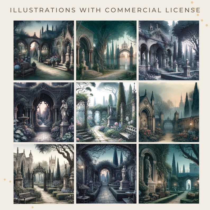 Secret Garden Clipart Set, Enchanted Forest, Instant Download for Paper ...