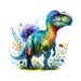 Colorful Watercolor Dinosaur Clipart Pack, Jurassic World Kids Stickers ...
