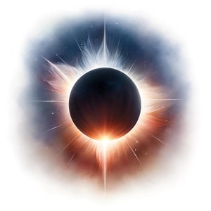 Total Solar Eclipse Clipart, Commercial Use, Paper Crafts, Digital ...