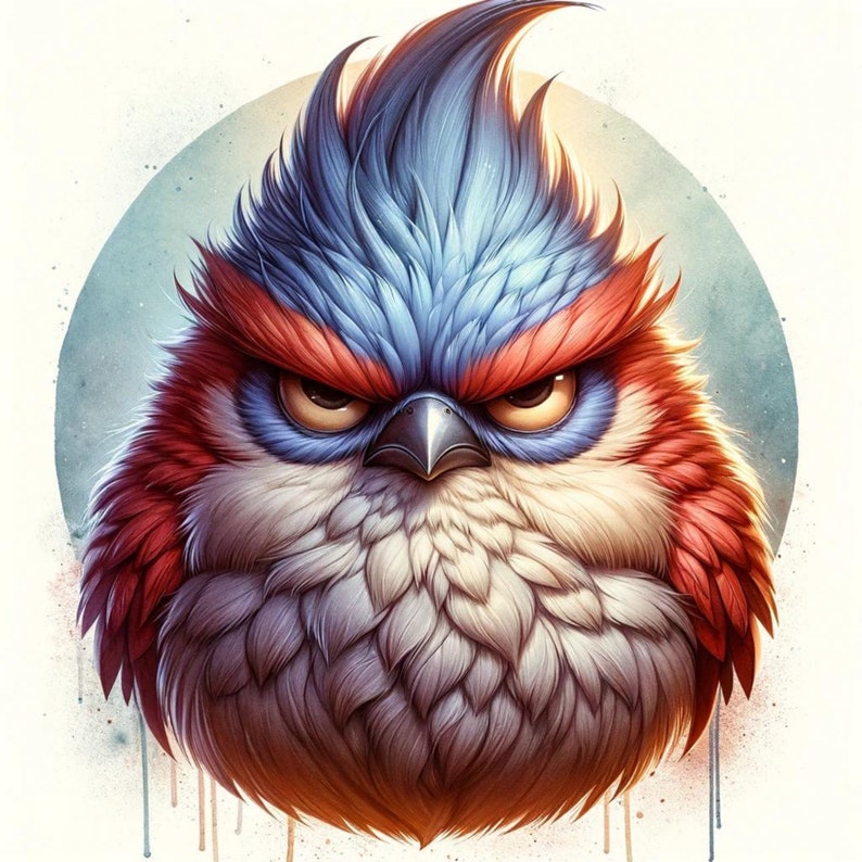 Grumpy Bird Clipart Bundle for Junk Journal, Bird-themed Decor, Instant ...