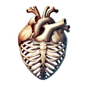 Gothic Valentine Skeleton Heart Clipart Digital Crafting High ...