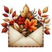 Autumn Leaves Envelope, Cozy Fall Decor, Junk Journal, Fall Floral ...