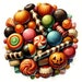 Spooky Halloween Sweets Clipart Bundle, Digital Watercolor Candy ...