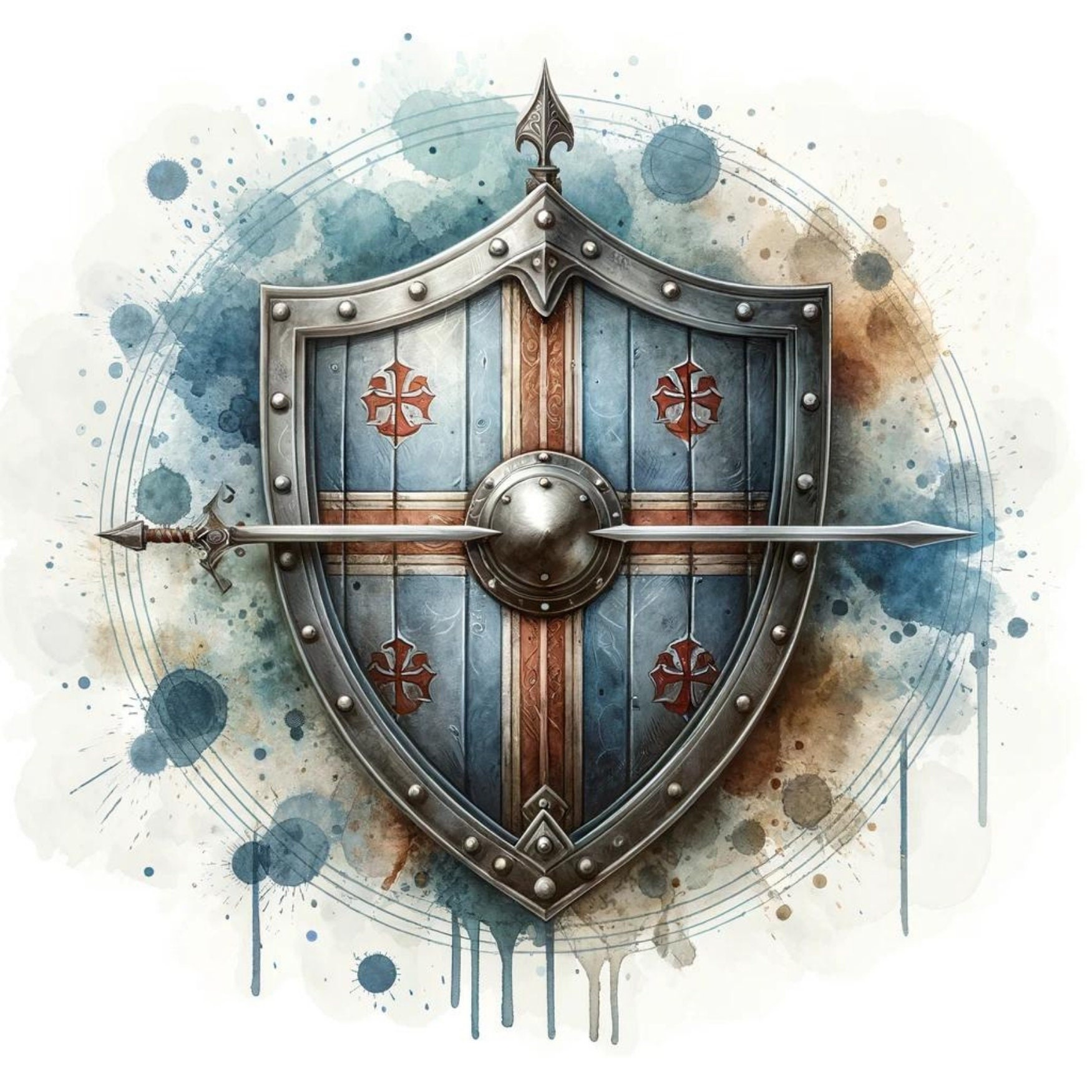 Medieval Shield Designs for Scrapbooking and Decor, Wheel of Time ...