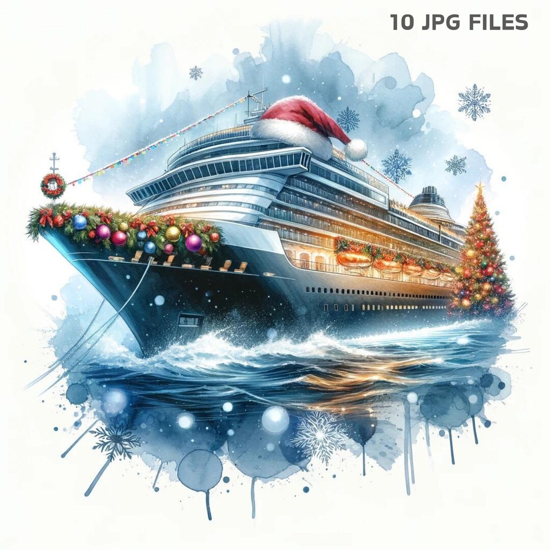 Christmas Cruise Ship Clipart Bundle Instant Download for Creative ...