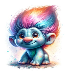 Cute Trolls Clipart, Digital Download for Kids, Character Design, Ogre ...